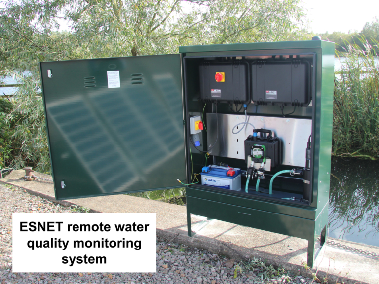 How do you monitor water quality in a tidal river?